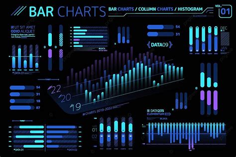 Infographic Elements Bar Charts Column Charts And Histograms Vector