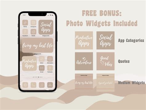 Nude Neutral App Icon Pack Ios Ios Warm Beige Etsy