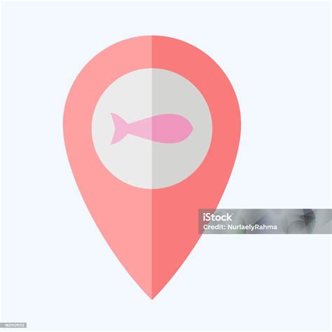 아이콘 위치 바다 기호와 관련이 있습니다 플랫 스타일 심플한 디자인 편집 가능 간단한 일러스트레이션 곡선에 대한 스톡 벡터 아트 및 기타 이미지 Istock