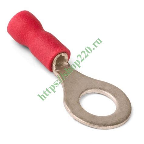 Наконечник КВТ НКИ 1 5 4 кольцевой изолированный 0 25 1 5мм М4 19А красный [уп 100шт] купить