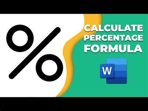 How To Calculate Percentage Formula In Word Table The Graphic Home