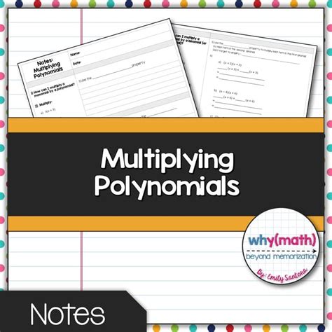 Multiplying Polynomials Guided Notes By Why Math Tpt