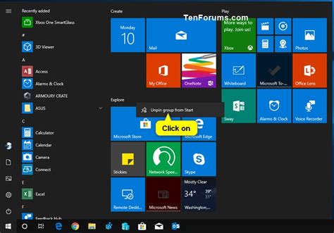 Add Remove And Name A Group Of App Tiles On Start In Windows 10 Tutorials