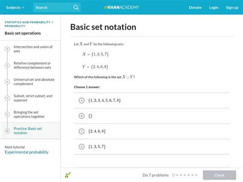 khan academy basic set notation unknown type for 9th 10th grade lesson planet