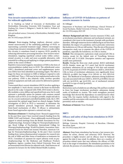 Pdf Efficacy And Safety Of Deep Brain Stimulation In Ocd