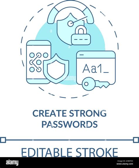 Strong Password Creation Concept Icon Stock Vector Image And Art Alamy