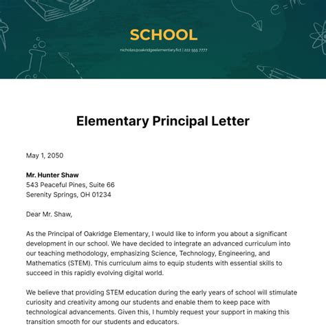 Letter Template Elementary At Wilda Talley Blog