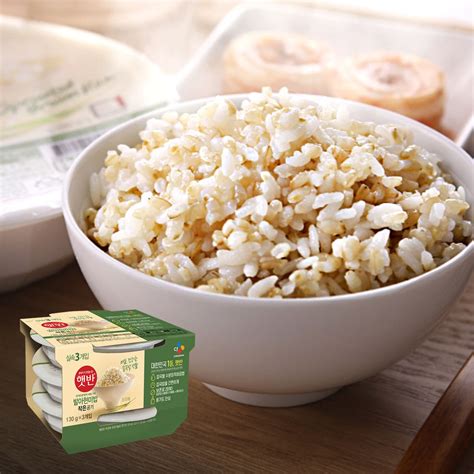 햇반 발아현미밥 작은공기 130gx3입 상품상세 Cj더마켓 Cj제일제당 공식몰