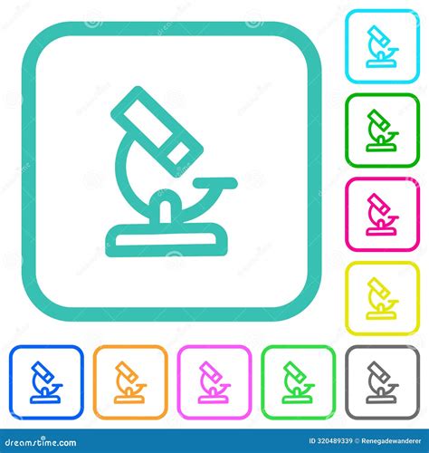 Microscope Outline Vivid Colored Flat Icons Stock Vector Illustration Of Pathology Scientific