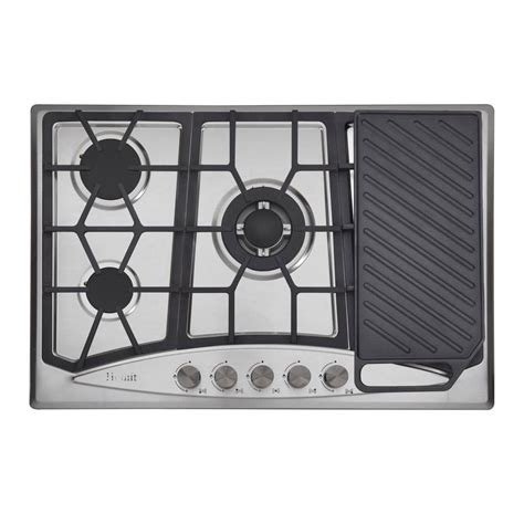 Jeremy Cass 30 In Stainless Steel Solid Disk Gas Cooktop With Griddle