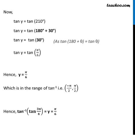 Misc Find Tan Tan Pi Chapter Inverse CBSE
