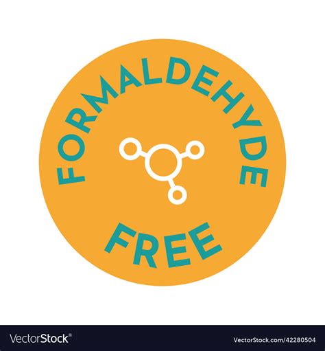 Formaldehyde Free Product Package Element Vector Image