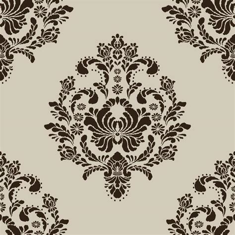 White Damask Border Frosty Damask Border Seamless Vector Pattern
