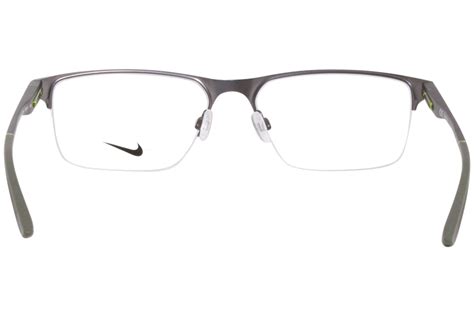 Nike Eyeglasses Mens 8045 076 Brushed Gunmetal Cargo Khaki 57 17 140mm