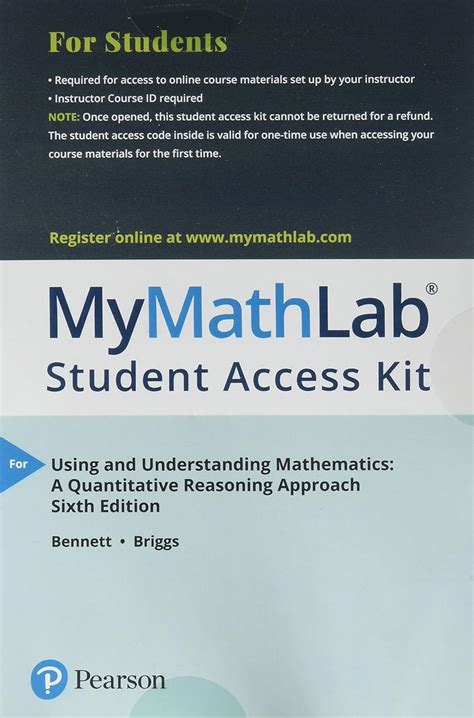 Mylab Math With Pearson Etext Standalone Access Card For Using And Understanding