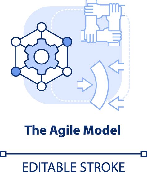 Agile Model Light Blue Concept Icon Technology And Networking Supply Chain Type Abstract Idea