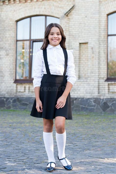 Schoolgirl In Classy Retro Uniform Read Book Old School Back To