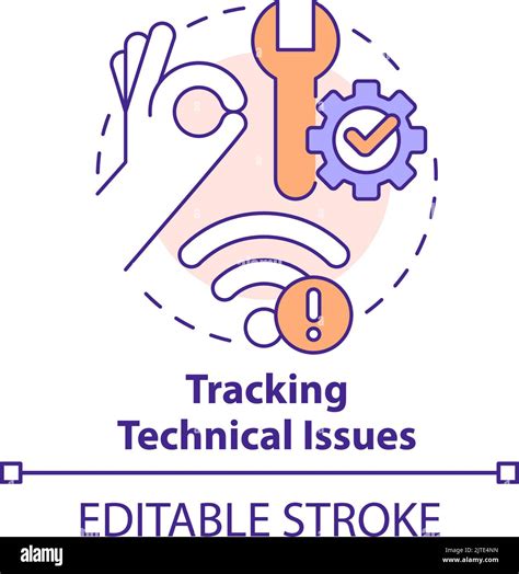 tracking technical issues concept icon stock vector image and art alamy