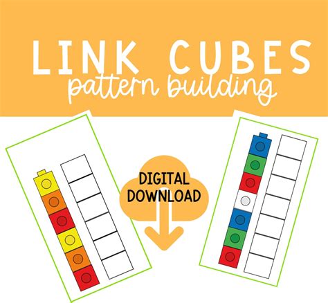 Link Cubes Building Patterns Mathlink Cubes Centers Preschool Prek