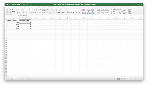How To Round Up To The Nearest Whole Number In Excel 10xsheets