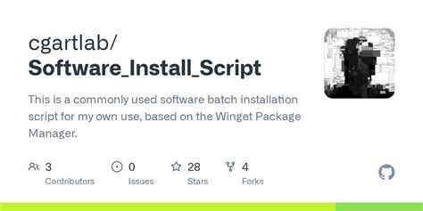 Github Cgartlabsoftwareinstallscript This Is A Commonly Used