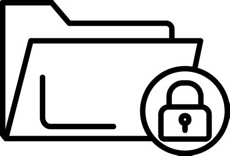 Folder Lock Vector Icon Vector Art At Vecteezy