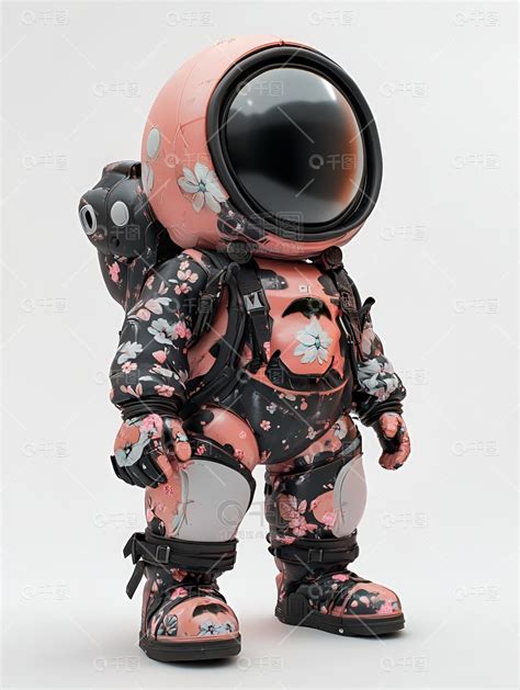 3d设计ai数字艺术 夭劫桃花ip设计3d渲染卡通风成年女性站立粉色樱花图案太空服插画 Ai立体元素免费下载png格式2784像素编号71798290 千图网