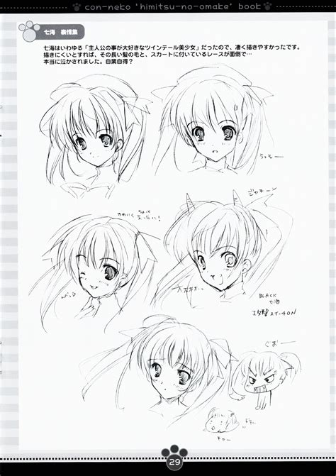 Safebooru Character Design Hinamino Nanami Konneko Marmalade Mikeou Monochrome