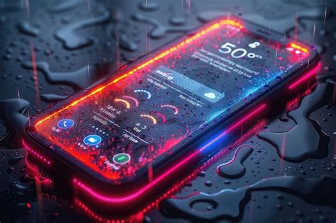Weather Forecast App Interface A Smartphone Interface Premium AI Generated Image