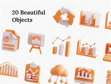 Data Analytics 3d Icon Set 3d Assets — Ui Custom