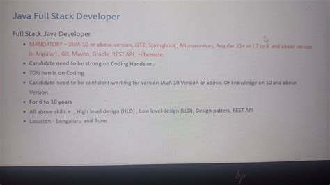 Divya Singaravelu On Linkedin Openings For Java Full Stack Developers At Capgemini Experience