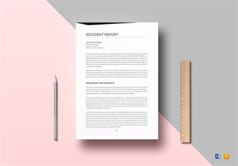 Damage Report Templates Sample Example Format Download