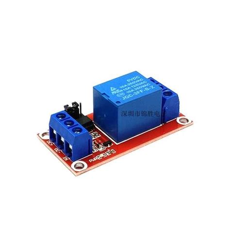 red version 1 way relay module with optocoupler isolation support high low level trigger