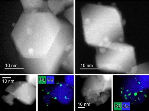 Haadf Stem And Edx Mapping Of The Pd Ceo 2 Catalyst After Co Oxidation Download Scientific