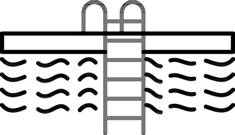 Swimming Pool Icon In Thin Line Art 24334776 Vector Art At Vecteezy