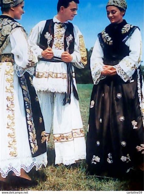 Croatie Hrvatska Slavonija Narodna Nosnja Costumes Nationaux Folk