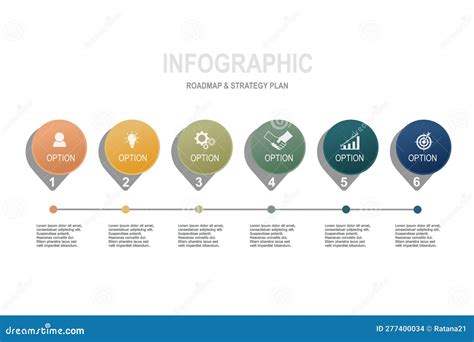Infographic Elements Design Template Business Concept With 5 Steps Or Options For Workflow