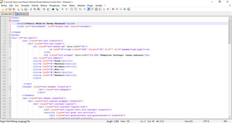 Membuat Html Di Notepad Notepad Cara Tabel Udin Blog