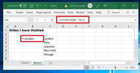 How To Insert Bullet Points In Excel Table At Darla Ferguson Blog
