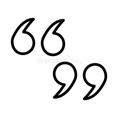 Quote Icon Linear Logo Mark In Black And White Stock Vector Illustration Of Form Outline