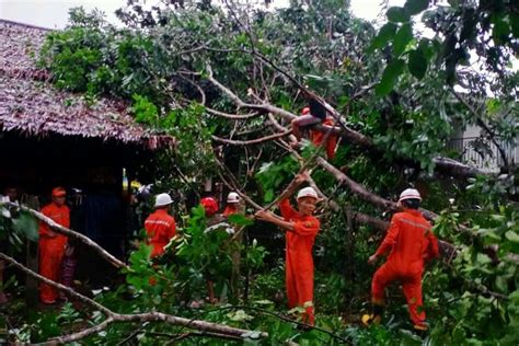 မွန်ပြည်နယ် ချောင်းဆုံမြို့နယ်တွင် လေပြင်းတိုက်ခတ်မှုကြောင့် ကျေးရွာအခ