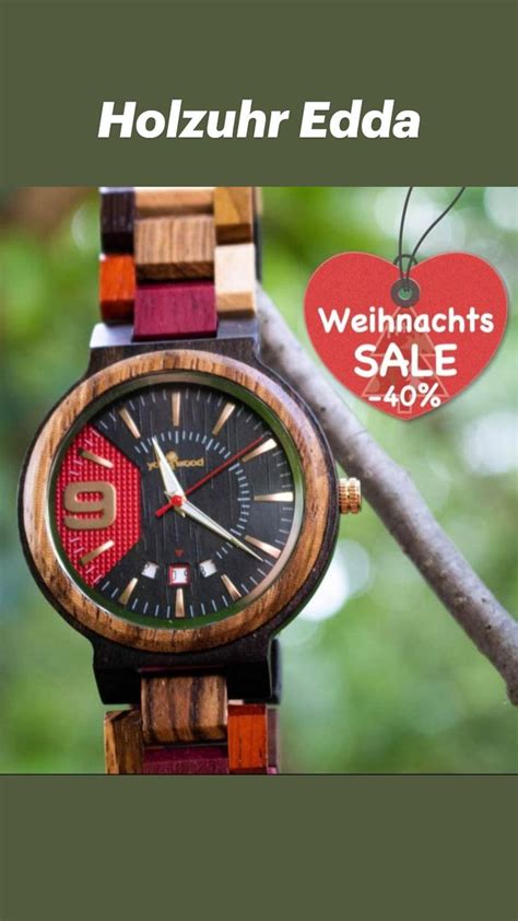 Holzuhr Edda