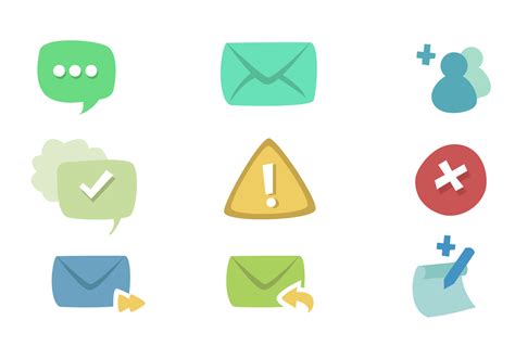 Message Icon Set 93593 Vector Art At Vecteezy