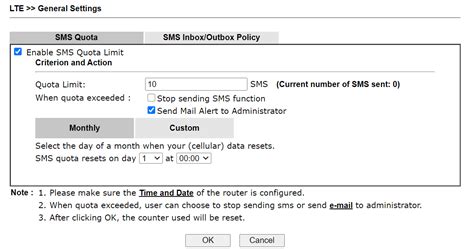 Sendreceive Sms Message From The Lte Routers Draytek