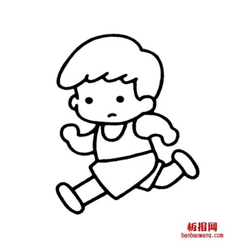 跑步怎么画简笔画图片 简易跑步画 简单画 第6页 大山谷图库
