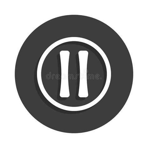 Pause Sign In A Circle Multi Color Style Icon Simple Thin Line