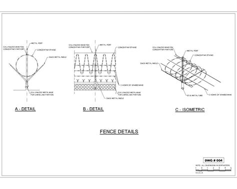 Fences Cad Blocks Dwg Cadsample Com