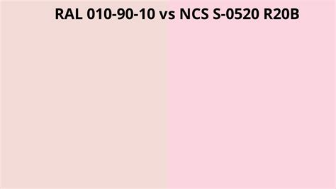 Ral 010 90 10 Vs Ncs S 0520 R20b Ral Colour Chart Uk