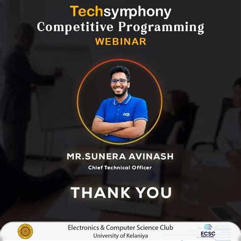 Gratitude Techsymphony Ecsc Ecs Uok Electronics And Computer Science Club