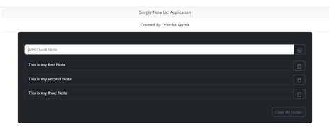 Github Harshitverma Devnotelistapplication A Small Note List